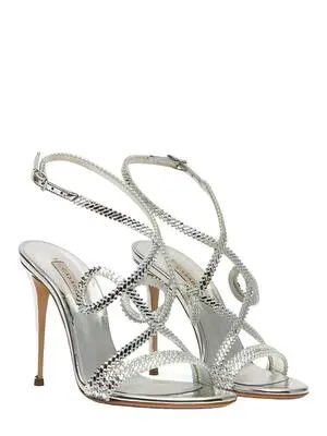 Casadei Josephine Julia Embellished Stiletto Sandals - Silver