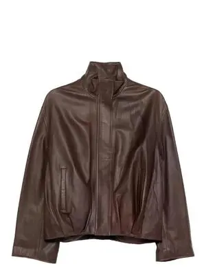ARMA Dahila Funnel-neck Jacket - Brown