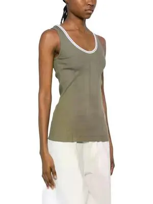 Brunello Cucinelli Brunello Cucinelli Ribbed Tank Top Green