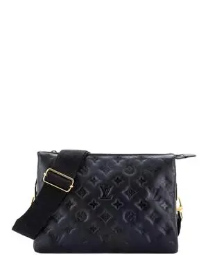 LOUIS VUITTON Coussin Bag Monogram Embossed Lambskin Pm - Black