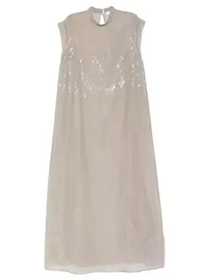 PANICALE Sequin-embellished Maxi Dress - Neutrals