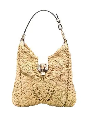 Ermanno Scervino Mini Woven Tote Bag - Neutrals