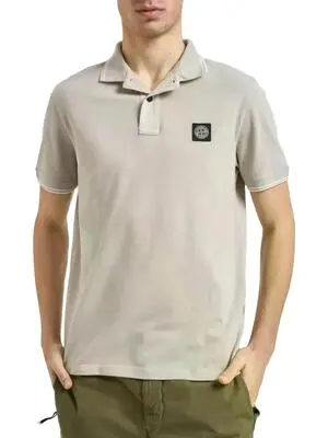 Stone Island Logo-patch Polo Shirt - Grey