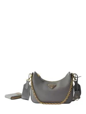 Prada Prada Re-Edition 2005 Saffiano Leather Shoulder Bag Grey
