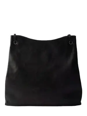 Prada Large Route Leather Tote Bag - Black