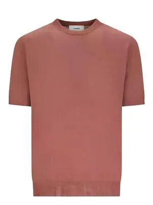 LARDINI Short-sleeve Knitted T-shirt - Brown