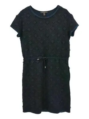 LOUIS VUITTON 2010s Logo-pattern Mini Dress - Blue
