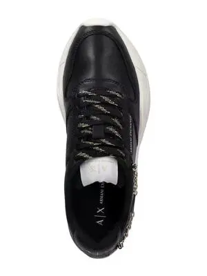 Armani Exchange Chain-embellished Trainers - Black