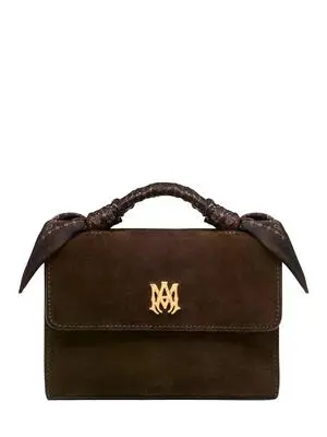 Amiri Ma Micro Pochette With Tie Detailed Top Handle - Brown