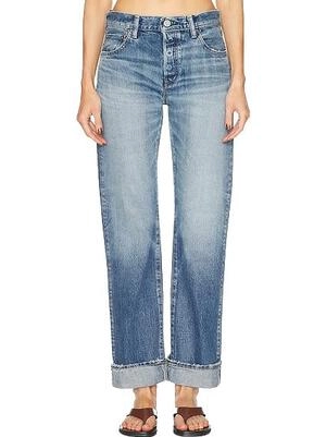 Moussy Vintage Deltona Straight Jeans - Blue