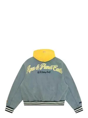 AAPE BY *A BATHING APE Hooded Embroidered Jacket - Blue