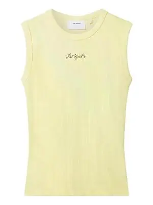 Axel Arigato Ribbed Scoop Neck Tank Top - Yellow