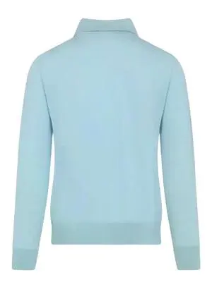 Giorgio Armani Long-sleeve Polo Shirt - Blue