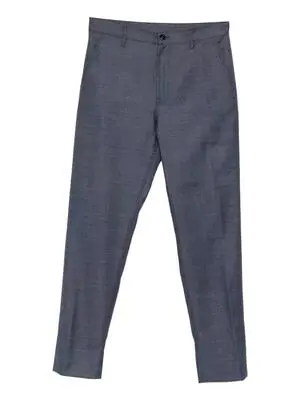 Canali Tailored Button Trousers - Blue