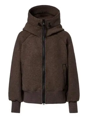 CANADA GOOSE Canada Goose Black Label Wool-Blend Zip-Up Jacket With Drawstring Hood