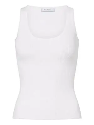 Max Mara Ribbed Knit Tank Top - White