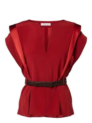 Max Mara Belted Top - Red