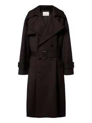 THE FRANKIE SHOP Dursley Double-breasted Trench Coat - Brown