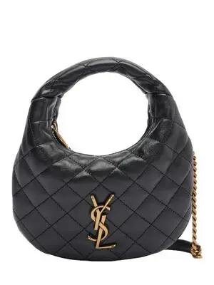 Saint Laurent Icarino Mini Quilted Leather Top-handle Bag Black