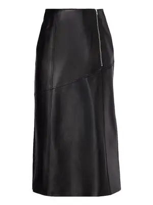 Victoria Beckham Leather Pencil Skirt - Black
