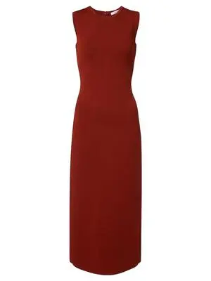 Max Mara Max Mara Sleeveless Midi Jersey Dress Red