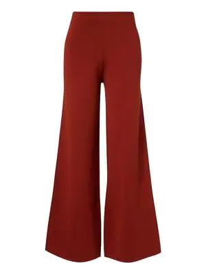 MAX MARA Max Mara Jersey Wide-Leg Trousers In Terracotta