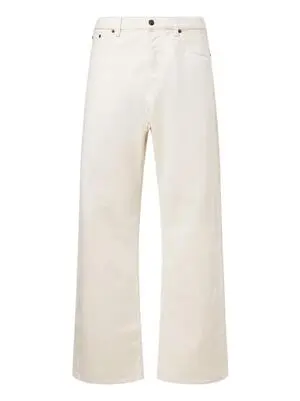 Valentino Garavani Vgold Wide-leg Jeans - White