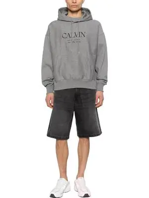 Calvin Klein Logo-detail Hoodie - Grey
