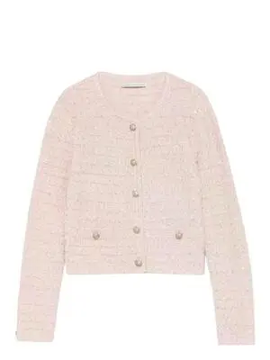 Alessandra Rich Button Embellished Knitwear Cardigan - Pink