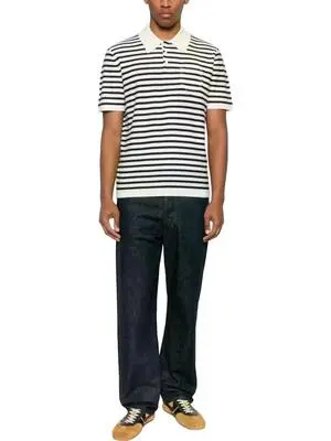 A.p.c. Striped Pocket Polo Shirt - Neutrals