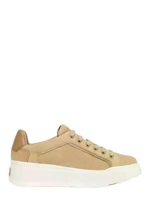 Max Mara Max Mara Platform Lace-Up Suede Sneakers Neutrals