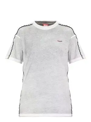 DIESEL® T-shirt With Embroidered Logo - Grey