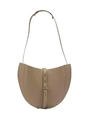 MINOBOSSI Half-circle Leather Shoulder Bag - Brown