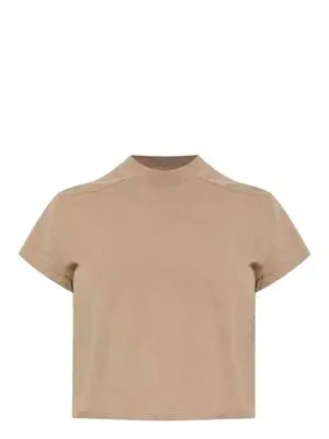 Rick Owens Mock Neck Cropped Top - Neutrals