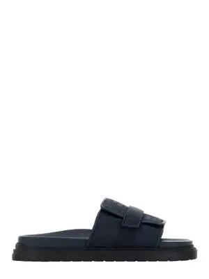 Fendi Logo Pattern Sandals - Blue