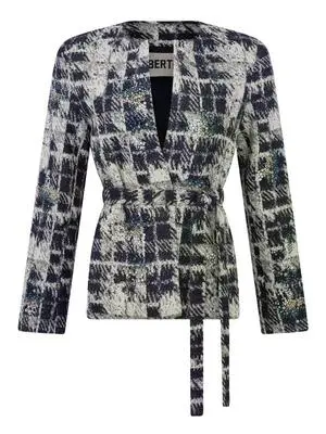 Libertine Embellished Wrap Jacket - Blue