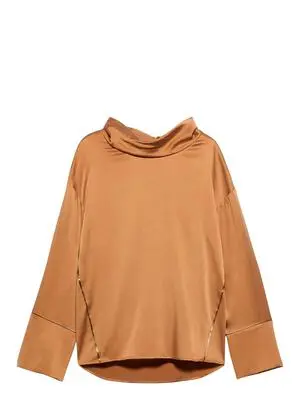 Max & Co. Max & Co. Stretch-Silk Cowl Neck Blouse Yellow