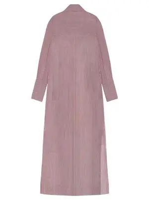 ARMARIUM Striped Pattern Maxi Shirt Dress - Red