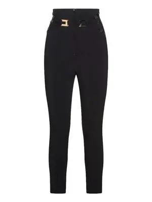 Elisabetta Franchi Hardware-detail Trousers - Black