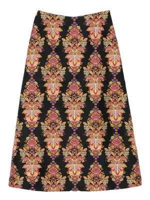 La DoubleJ Floral Skirt - Black