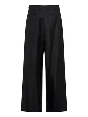 PT TORINO Pleated Wool Trousers - Black