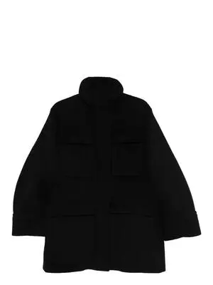 CIRCUS HOTEL Pocket Overcoat - Black