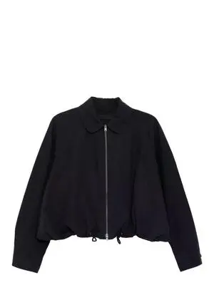 JNBY Cropped Zip Jacket With Drawstring Hem - Blue