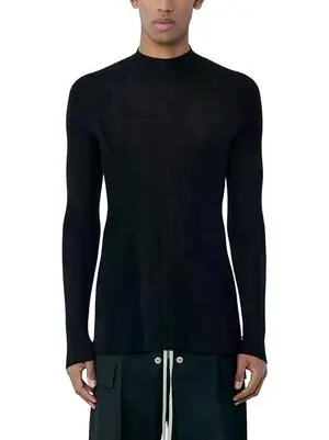 Rick Owens Ribbed High-neck Top - Black