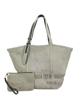 GOLDEN GOOSE Golden Goose Shoulder Bag With Detachable Pouch And Adjustable Strap Grey