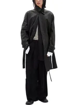 ANN DEMEULEMEESTER Pleated Wide-leg Trousers - Black