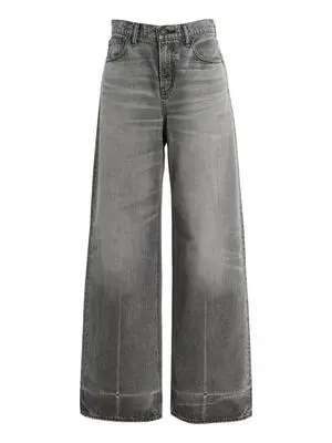 Moussy Vintage Paseo Rigid Wide Leg Jeans - Black