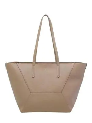 Brunello Cucinelli Duo Zip Leather Shoulder Bag - Neutrals