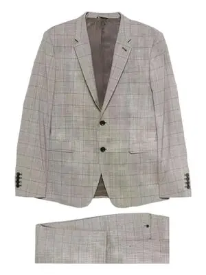 REVERES 1949 Checked Single-breasted Blazer - Neutrals