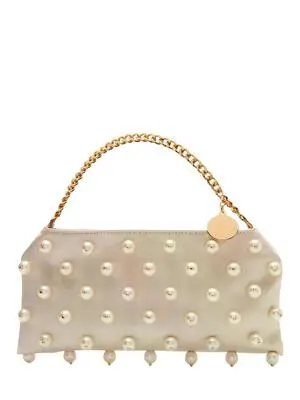 STELLA MCCARTNEY Stella McCartney Embellished Pearl Chain Handle Tote Bag